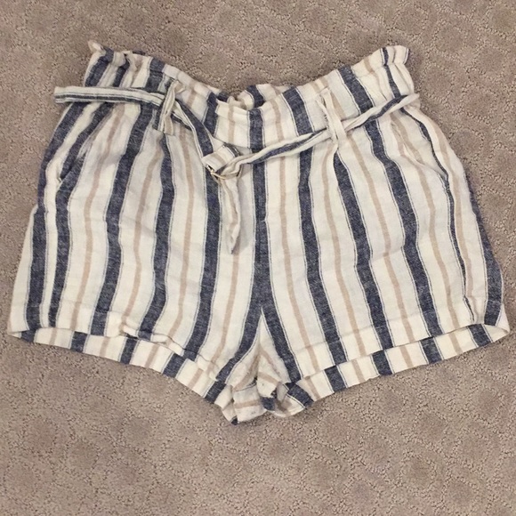 Love Tree | Shorts | Blue And White Striped Linen Shorts | Poshmark